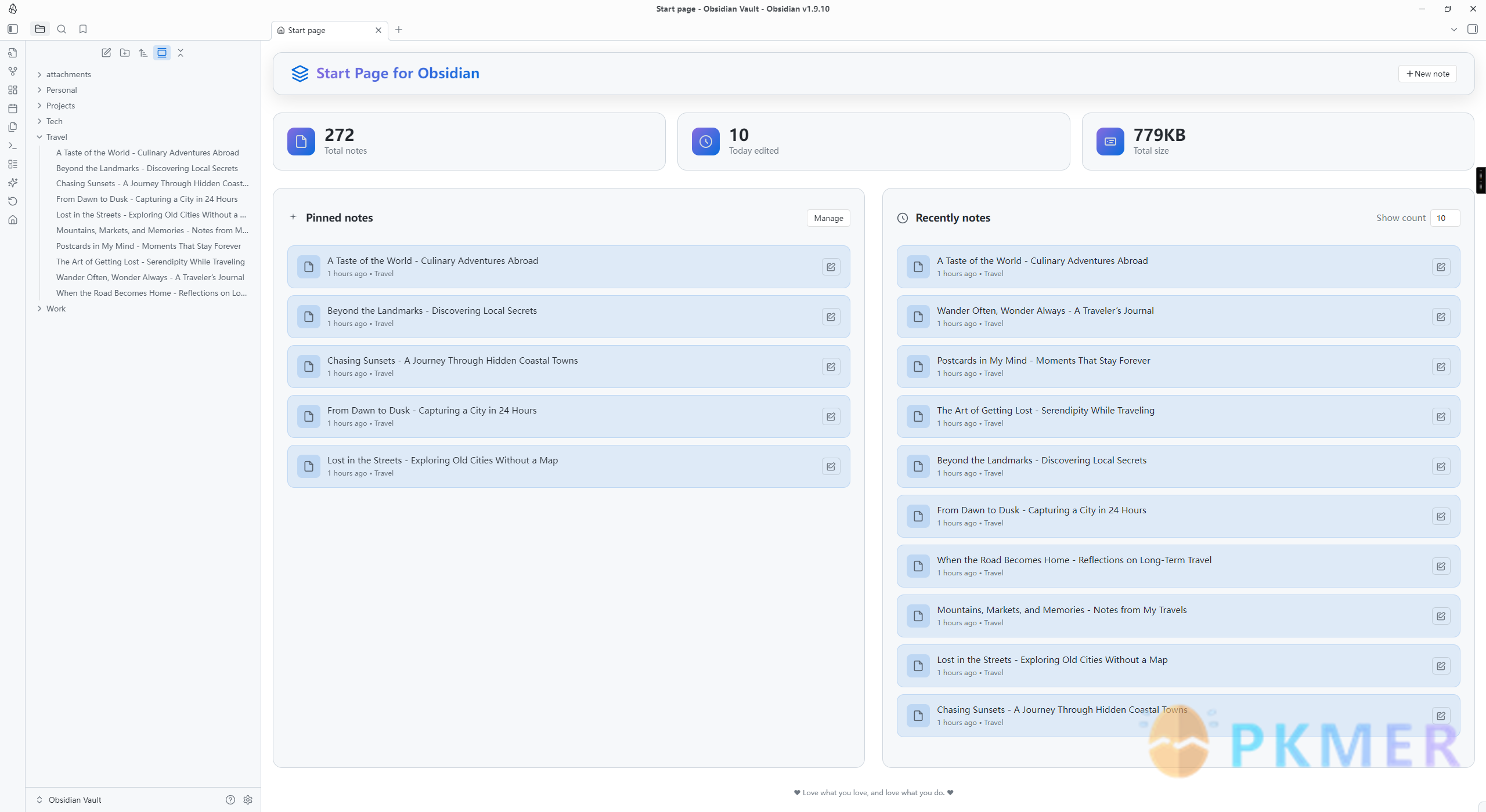 PKMer_Obsidian Weekly 2025-09-07：能显示自定义置顶笔记和最近笔记的主页&高度可控的版本管理系统